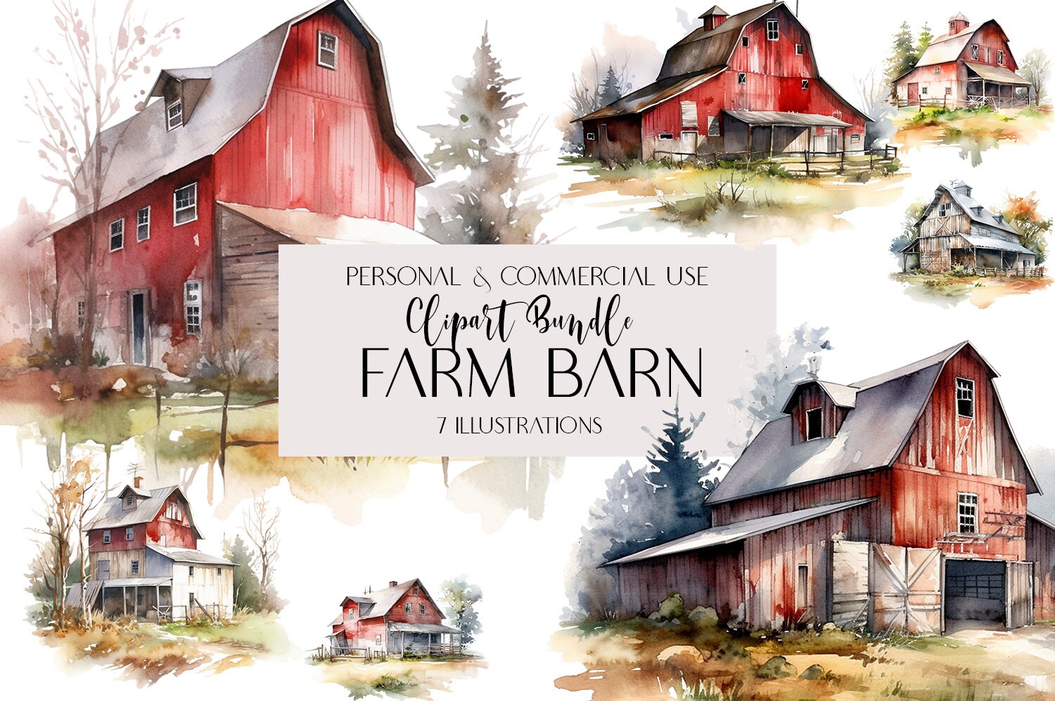 Commercial Use Farm Barn Clipart Transparent PNG Village Barn House ...