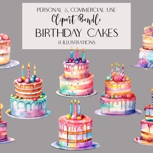 Commercial Use Birthday Cakes With Candles Clipart Transparent PNG ...