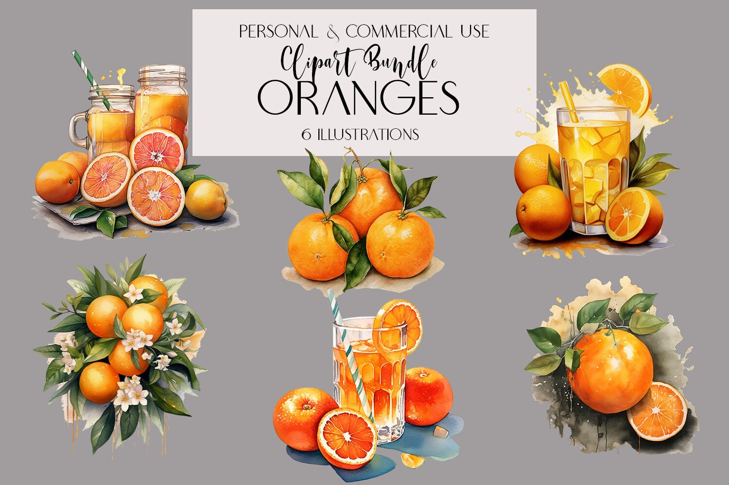 Commercial Use Oranges Clipart PNG Tropical Summer Drink Citrus Fruit ...