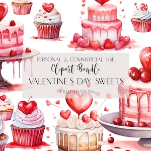 Commercial Use Valentine's Day Sweets Cake Clipart Sweet Cupcake PNG ...