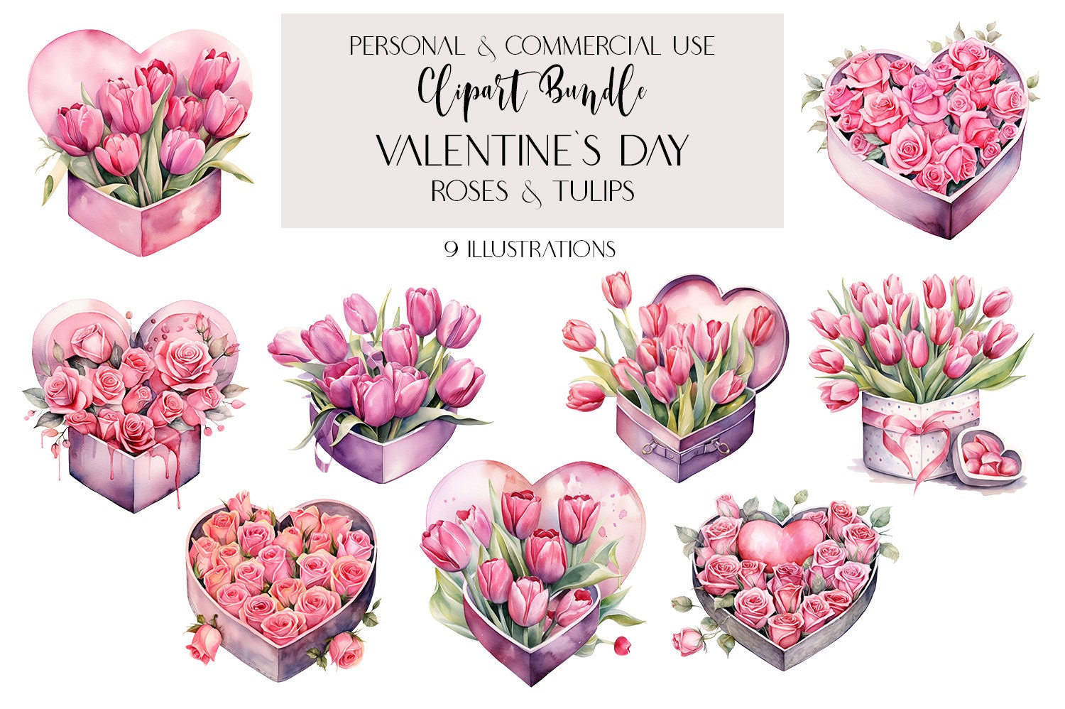 Commercial Use Pink Valentine' Day PNG Be Mine Gift Clipart and Pink ...