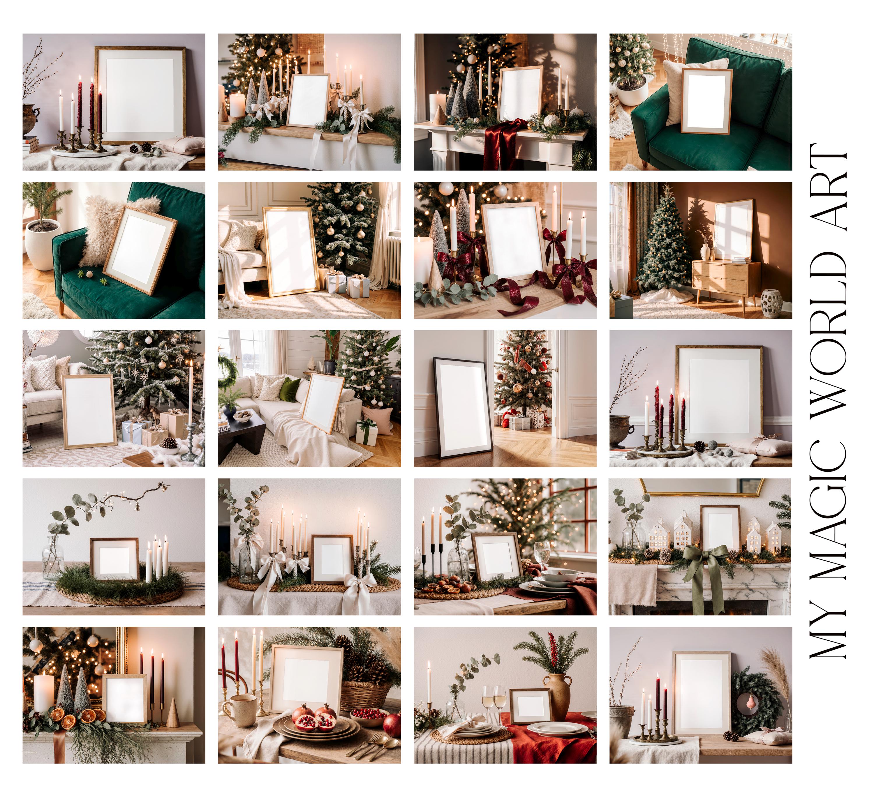Christmas Frame Mockup Bundle: 30+ Holiday PSD Mockups for Photoshop ...