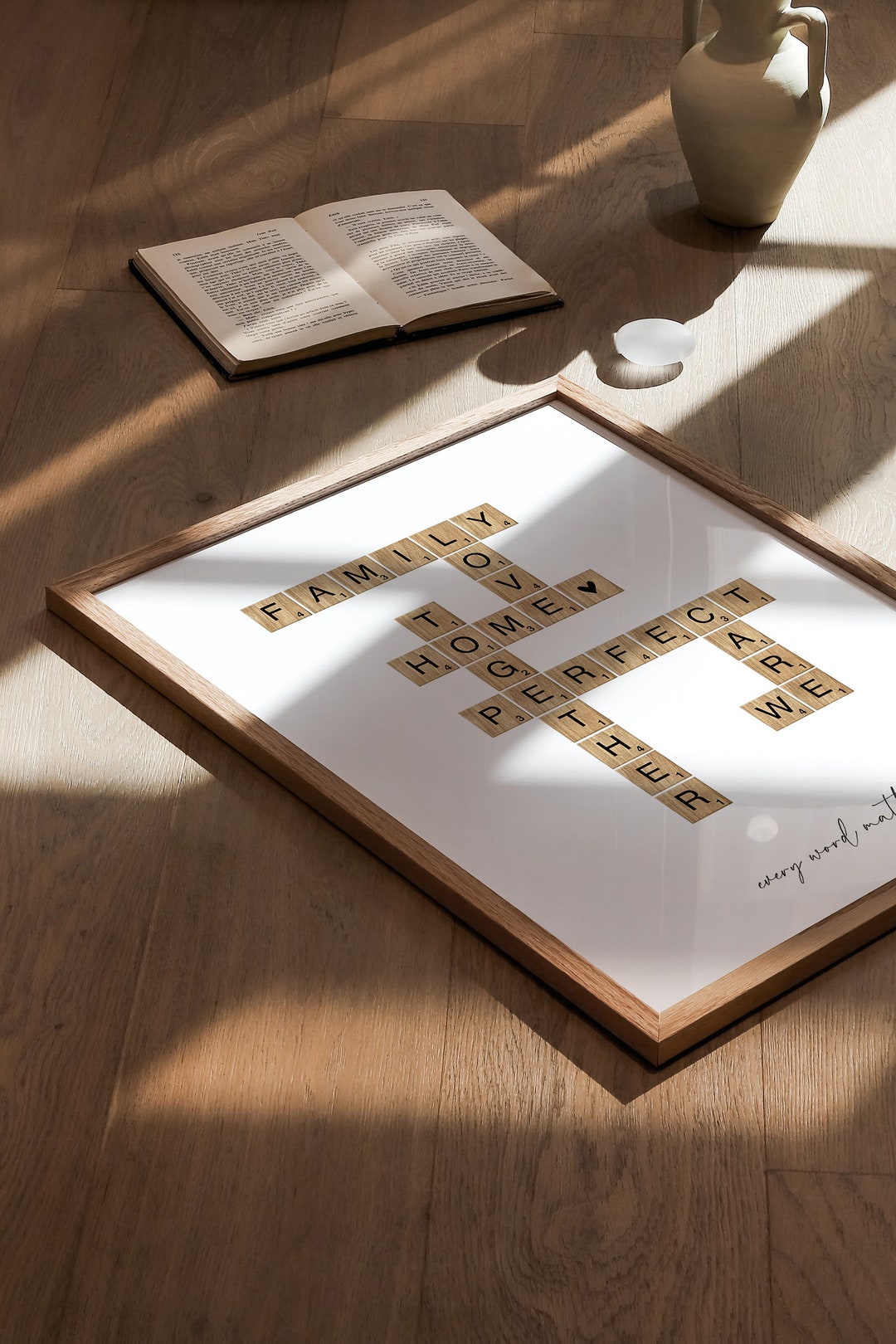 Scrabble Poster - Family Print - Minimalism Home Art Print - Maximalist ...