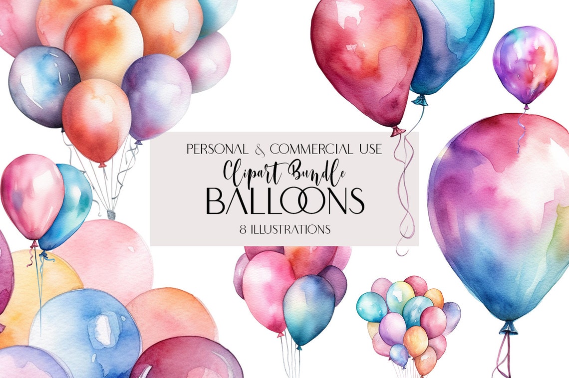 Commercial Use Color Balloons Clipart Transparent PNG Happy Birthday ...