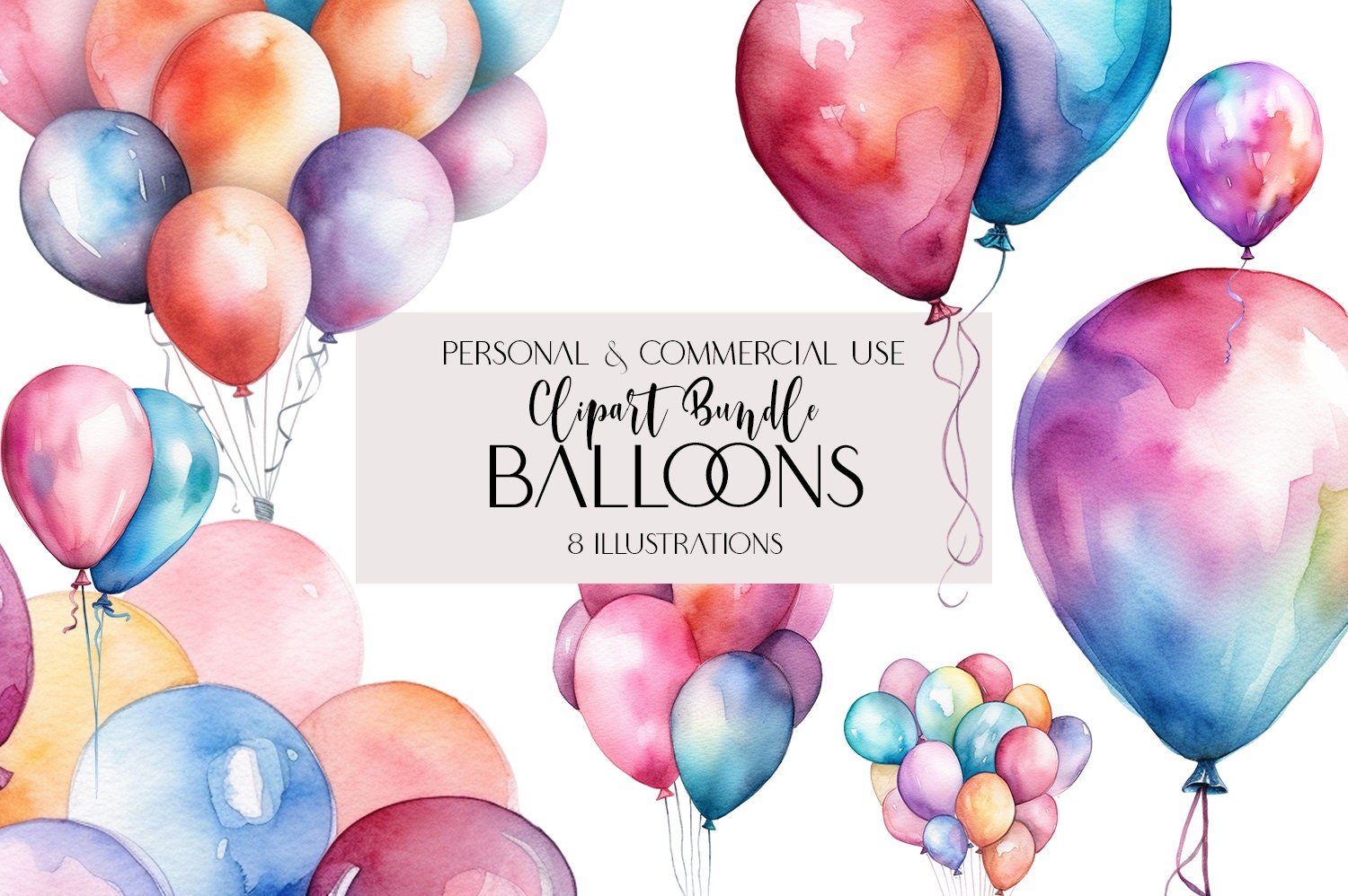 Commercial Use Color Balloons Clipart Transparent PNG Happy Birthday ...