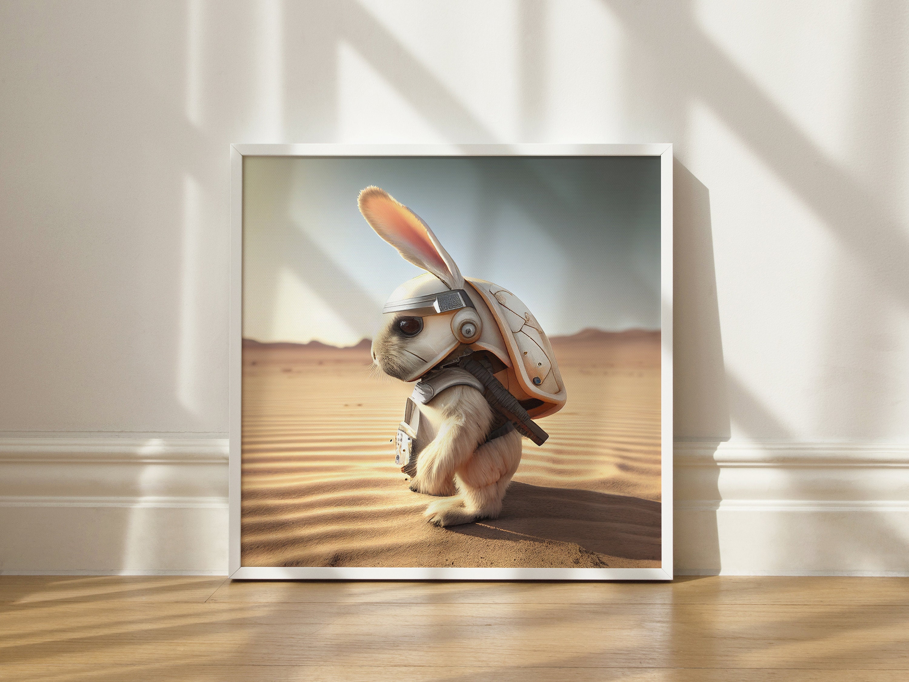 Cartel digital, Bunny trooper, Fan Art Print, Robot Rabit, Hare Pop ...