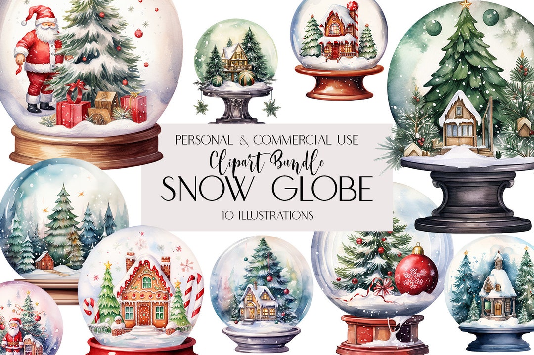 Commercial Use Christmas Snow Globe PNG Christmas Time Clipart Winter ...