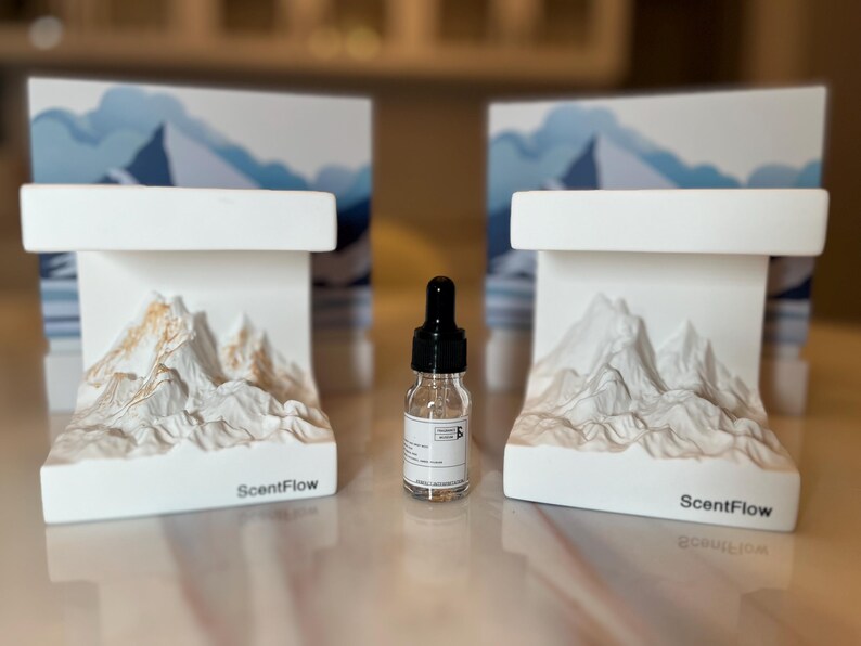 Snow Mountain Aroma Stone Diffuser Lamp, Handmade Stone Diffuser, Air ...