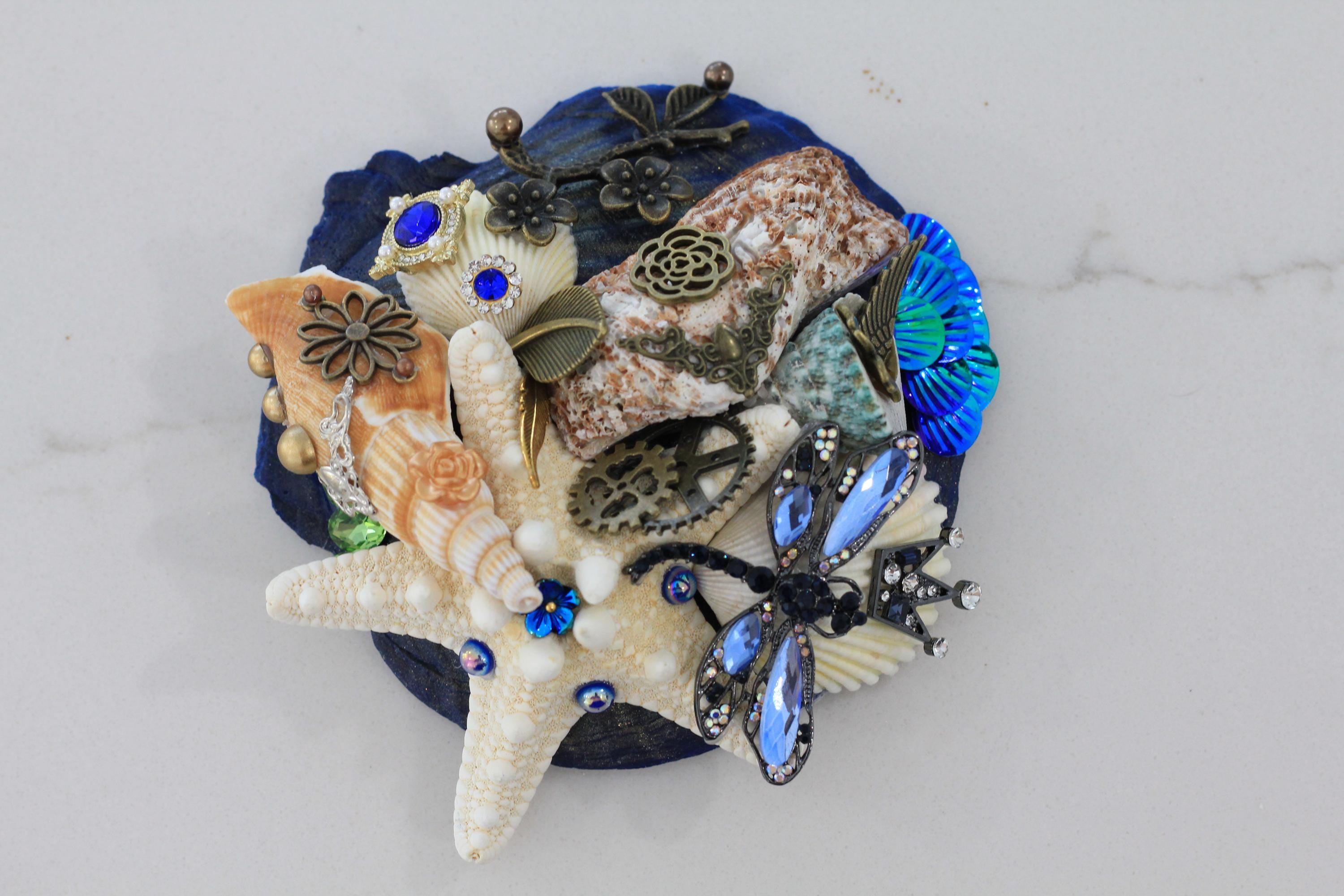 Extra Large Shell Fridge Magnets, Handmade Starfish Decor, Coastal ...