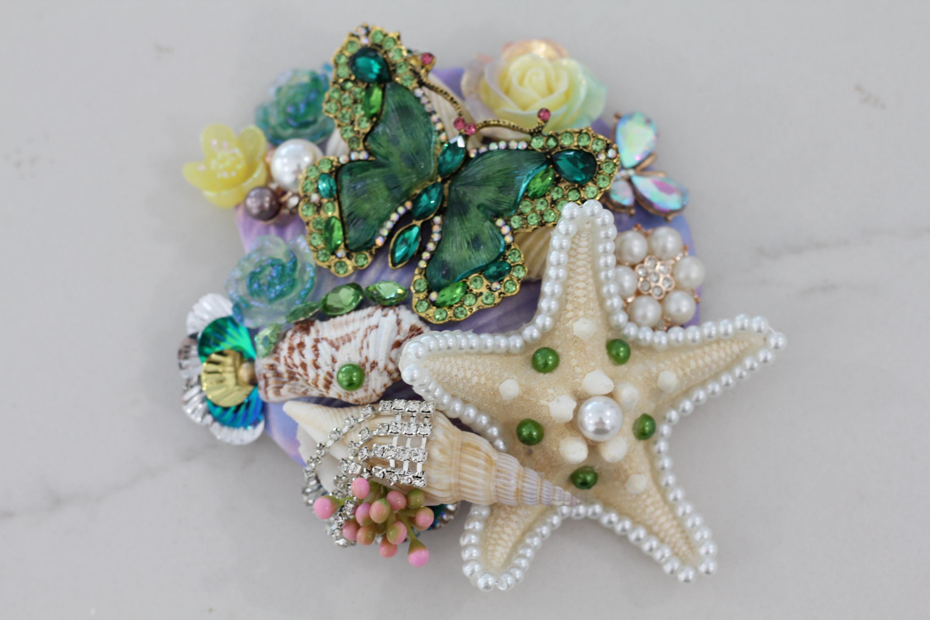 Extra Large Shell Fridge Magnets, Handmade Starfish Decor, Coastal ...