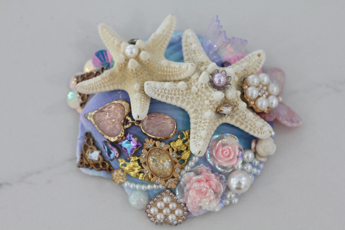 Extra Large Shell Fridge Magnets, Handmade Starfish Decor, Coastal ...