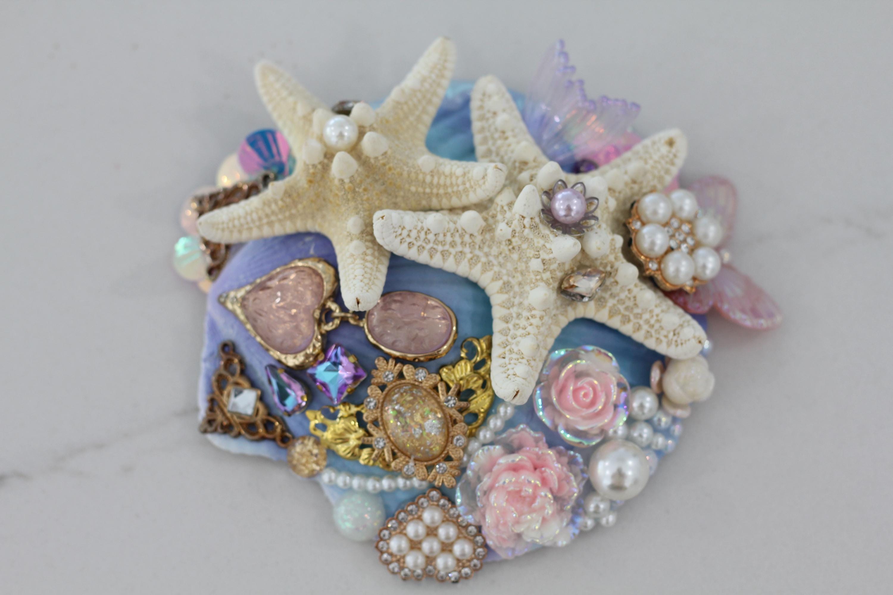 Extra Large Shell Fridge Magnets, Handmade Starfish Decor, Coastal ...