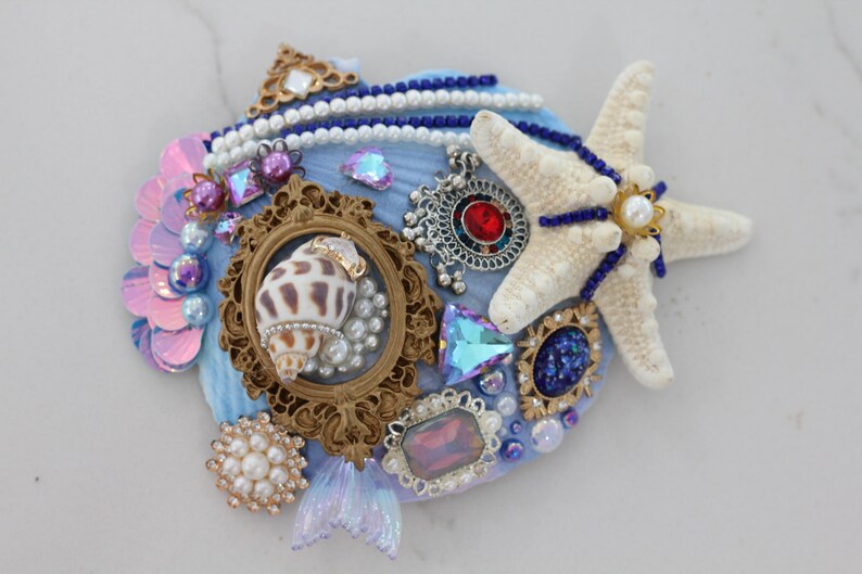 Extra Large Shell Fridge Magnets, Handmade Starfish Decor, Coastal ...