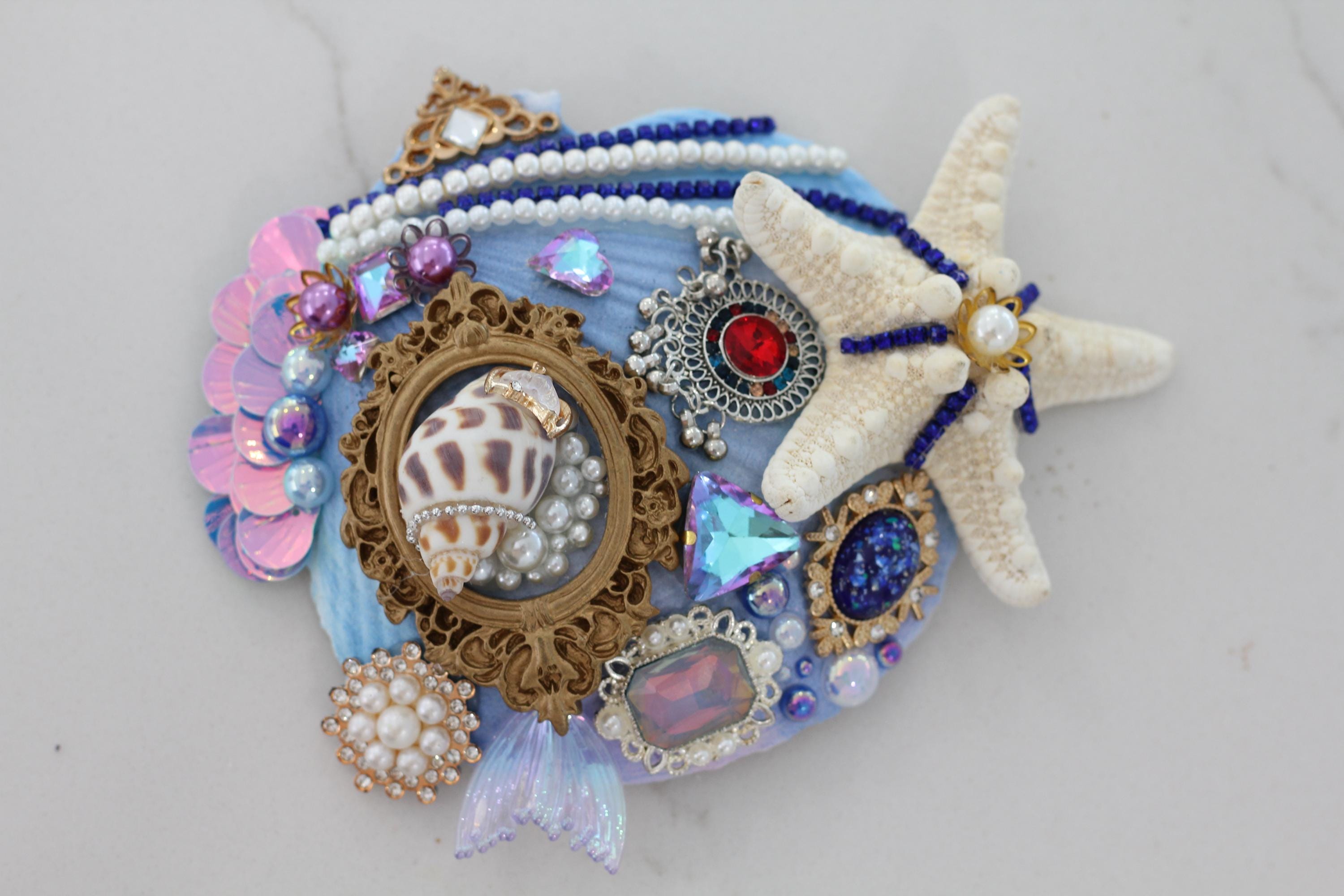 Extra Large Shell Fridge Magnets, Handmade Starfish Decor, Coastal ...