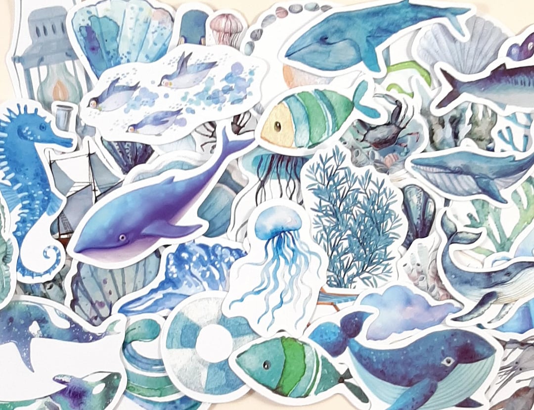 Under the Sea Stickers, Ocean Animal Stickers, Sea Life Journal and ...