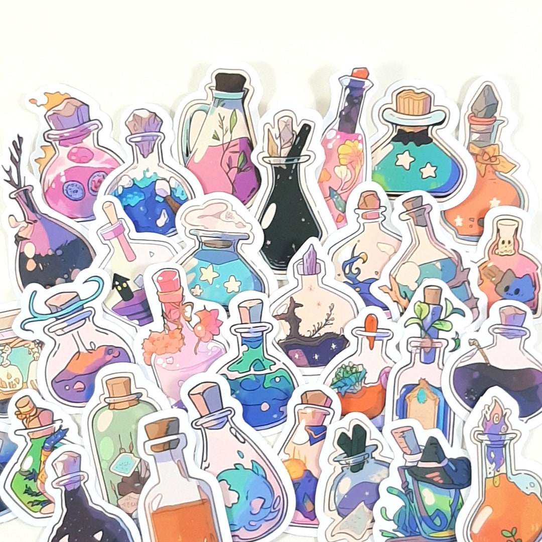 Magic Potion Stickers, Potion Bottle Stickers, Witchy Stickers, Journal ...