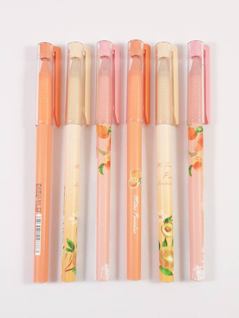 Peach Pen Set Gel Pen Set Set of 3 Gel Pens | Etsy