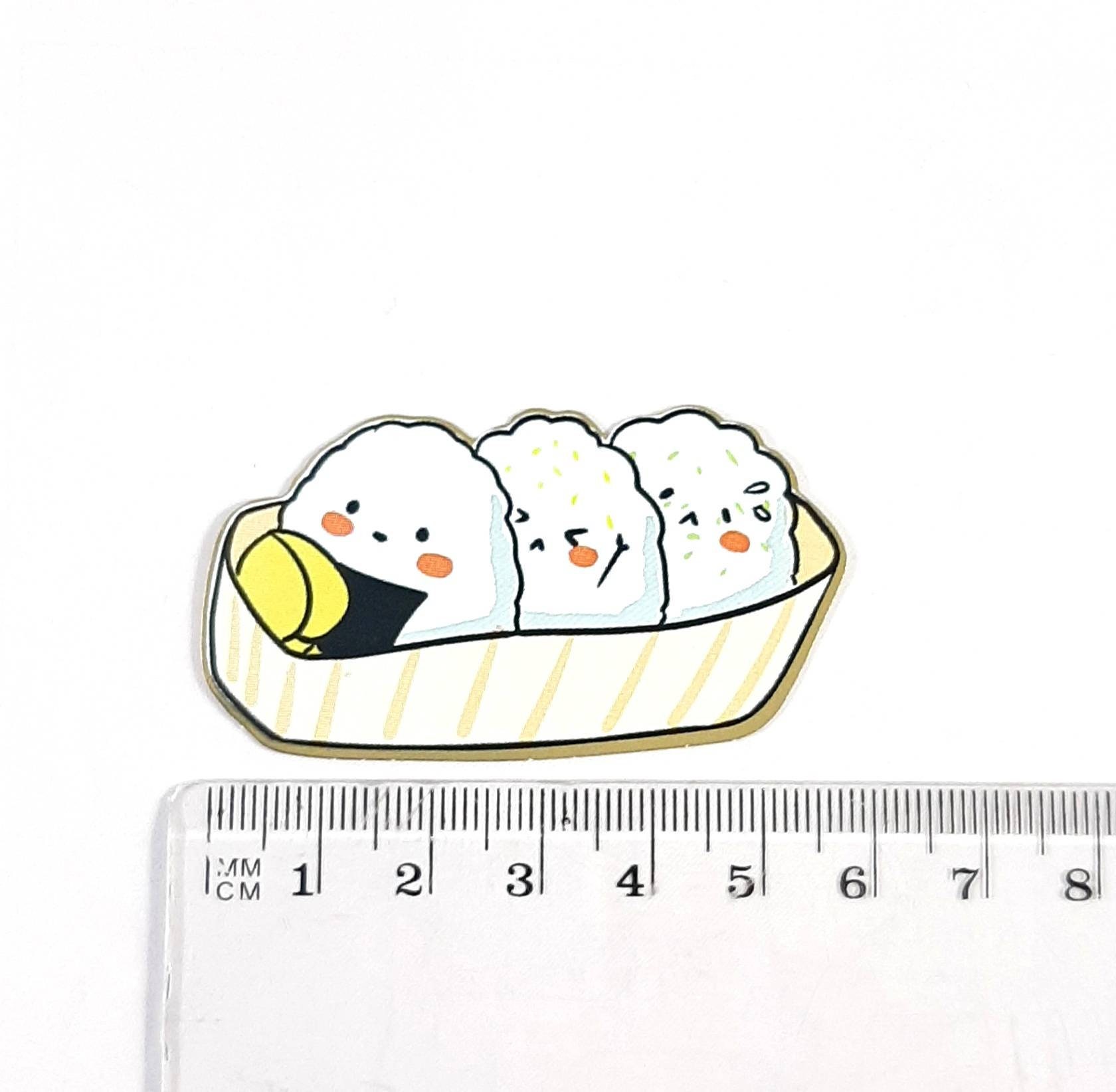 Cute Rice Ball Sticker Set Sushi Sticker Set Kawaii Stickers - Etsy