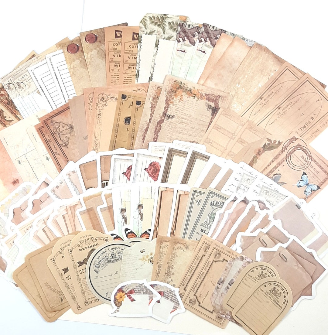Scrapbooking Paper 100 Sheets Pack, Vintage Style Paper, Scrapbooking ...