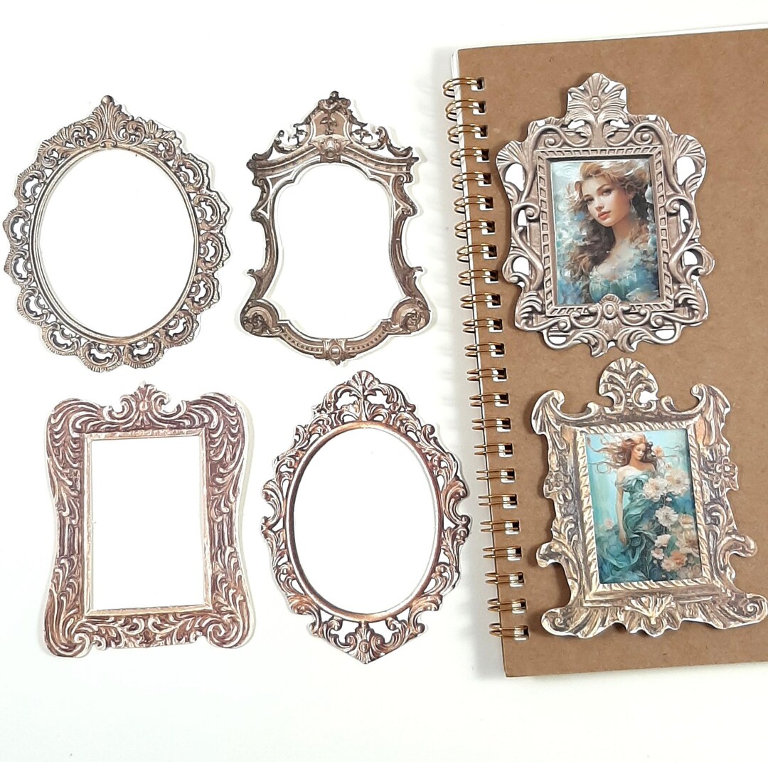 Paper Frames, Vintage Style Frames for Journaling, Scrapbook Frames ...