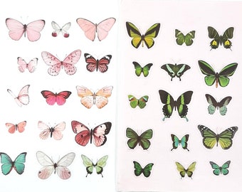 Butterfly Stickers One Inch Round Seals - Etsy