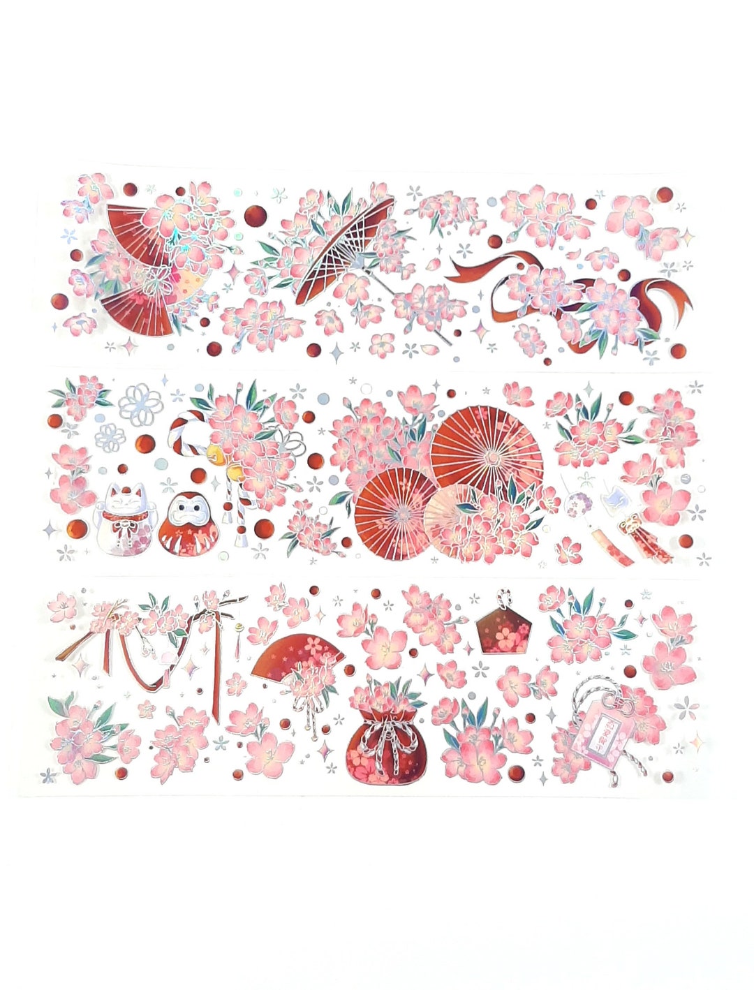 Cherry Blossom Sakura Sticker Sheets, Pink Blossom Stickers, Japanese ...