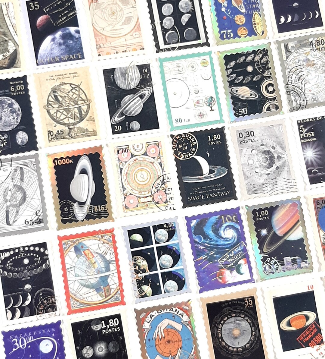 Vintage Celestial Stickers, Space Planet Planner Stickers, Universe ...