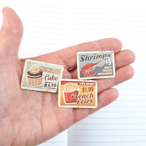 Vintage Grocery Label Sticker Set, Retro Food Stickers, Journal and ...