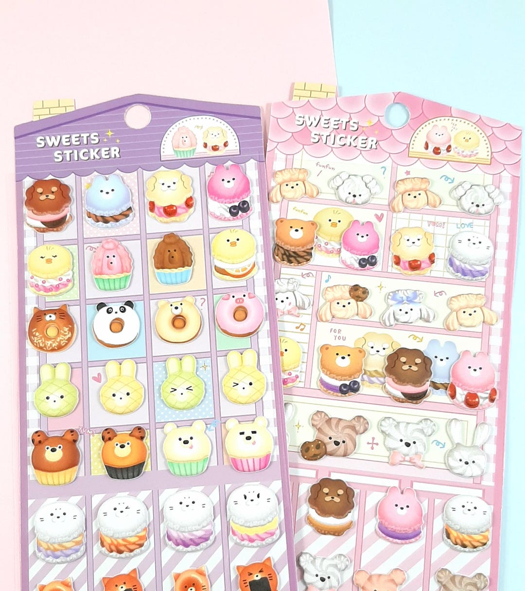 Kawaii Animal Stickers, Cute Animal 3D Puffy Stickers, Kawaii Journal ...