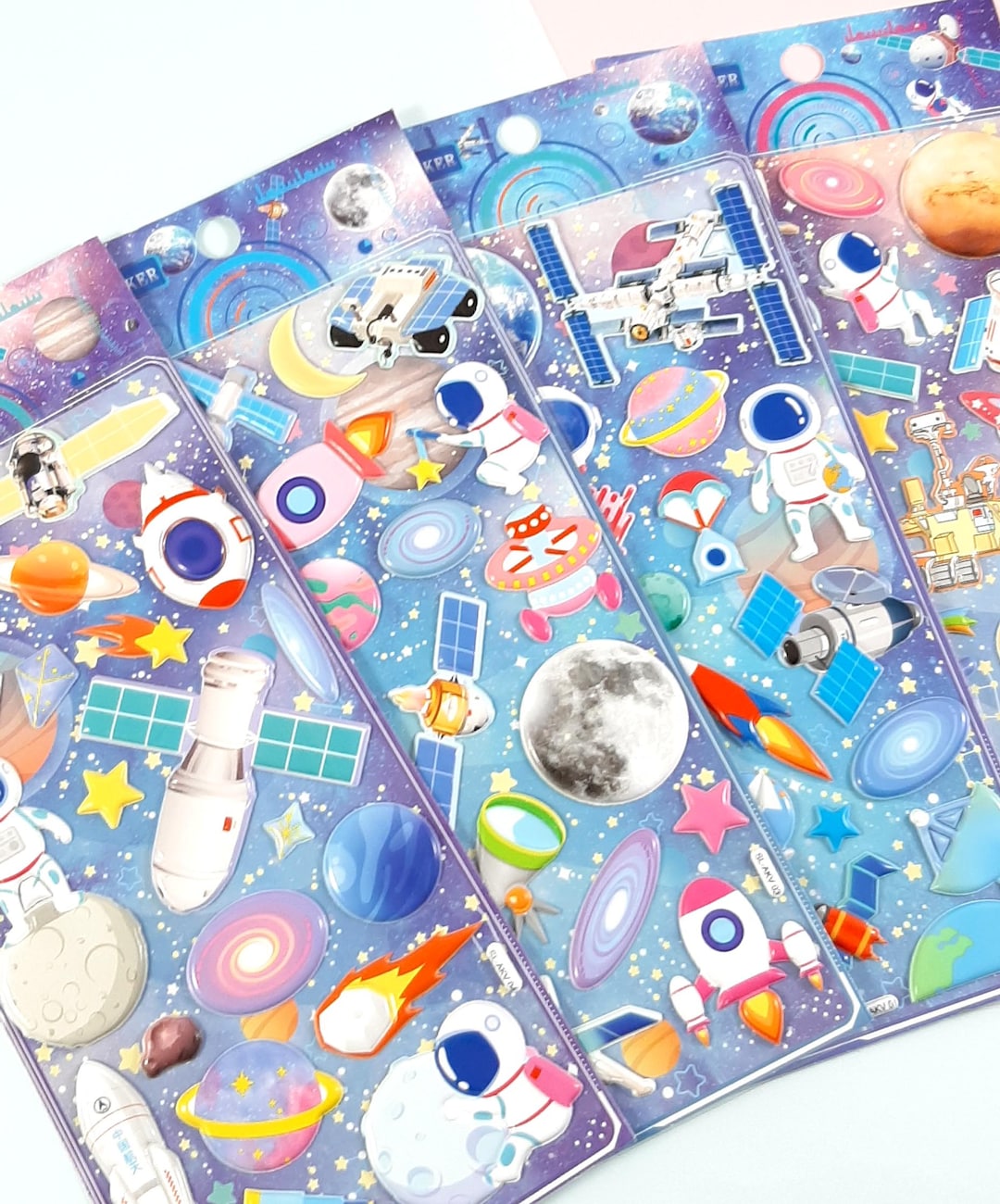 Puffy 3D Space Stickers, Cute Astronaut Stickers for Kids, Spaceship ...