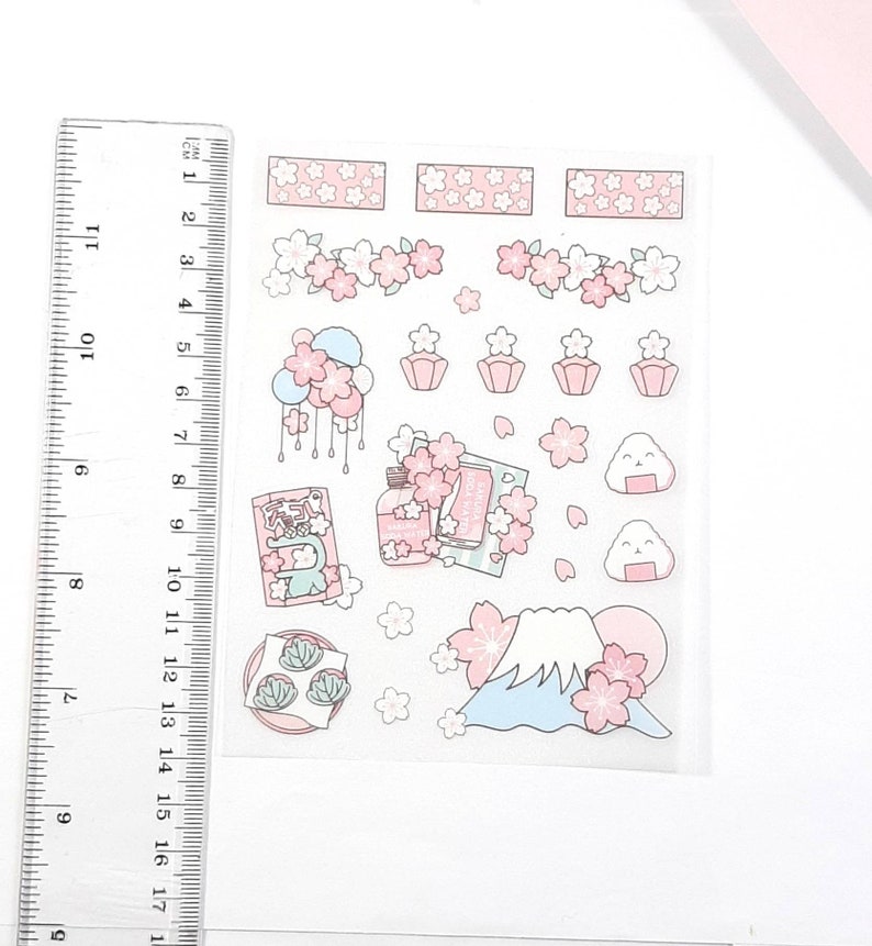 Sakura Sticker Set Pink Blossom Stickers Kawaii Stickers - Etsy