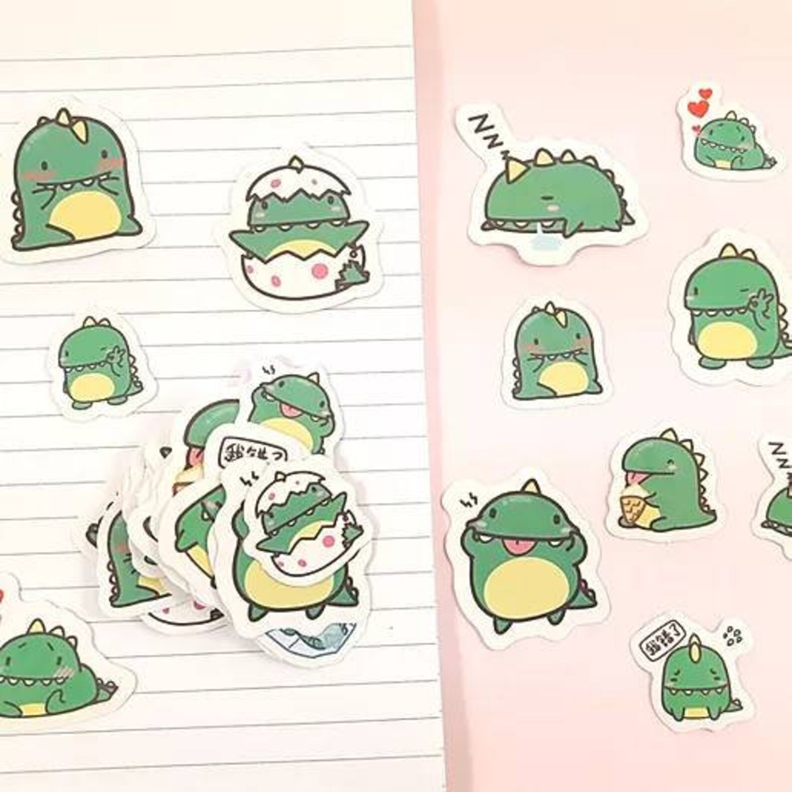 Cute Dinosaur Sticker Set Kawaii Stickers Cute Stickers | Etsy