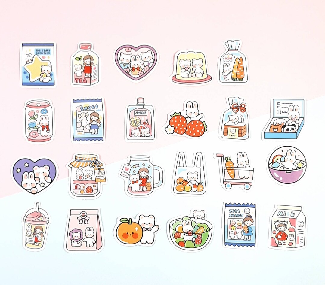 Kawaii Animal Stickers, Cute Animal Stickers, Kawaii Stickers, Journal ...