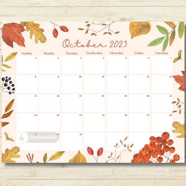 2023 October Calendar - Etsy