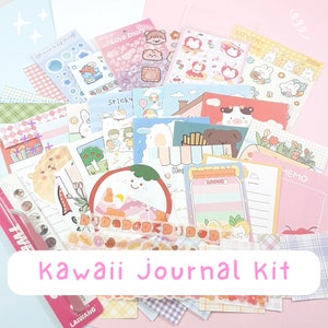 Kawaii Stickers and Memo Sheets Bundle, Kawaii Journal Kit, Cute ...