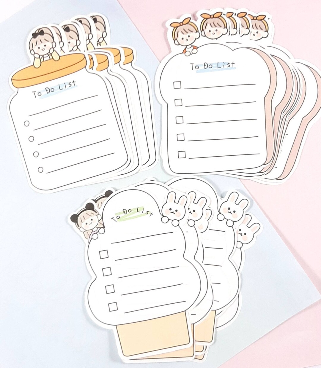 Kawaii Memo Sheets Set, Mini to Do List, Journaling, Kawaii Supplies ...