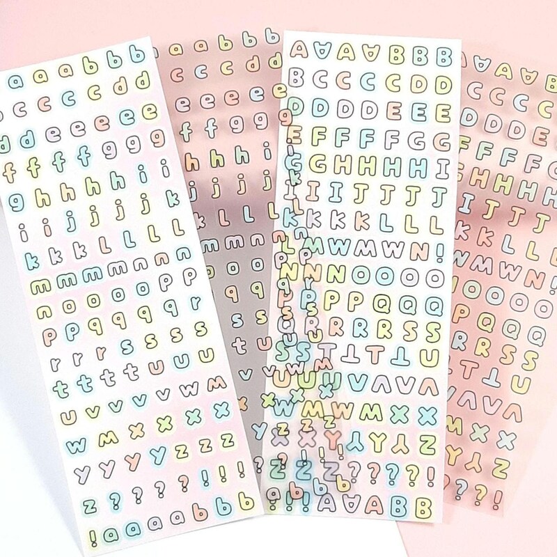 Alphabet Letter Stickers - Etsy