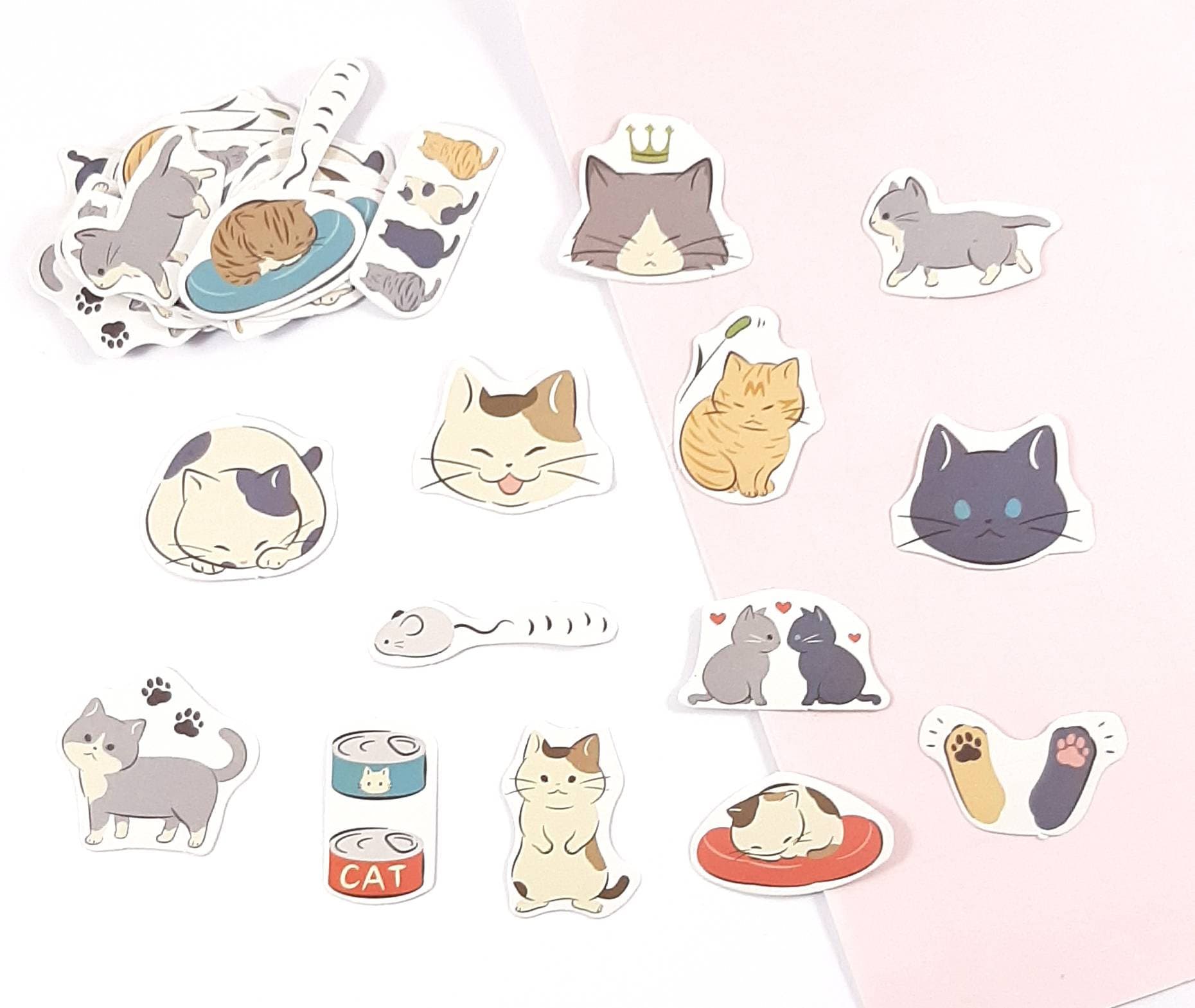 Tofu the Cat Cute Sticker Deco Stickers Vinyl Sticker Kawaii Cat ...