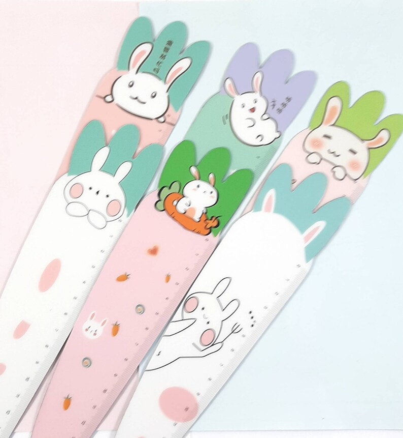 Cute Rabbit Ruler Magnetic Ruler Kawaii Ruler Bendable | Etsy UK