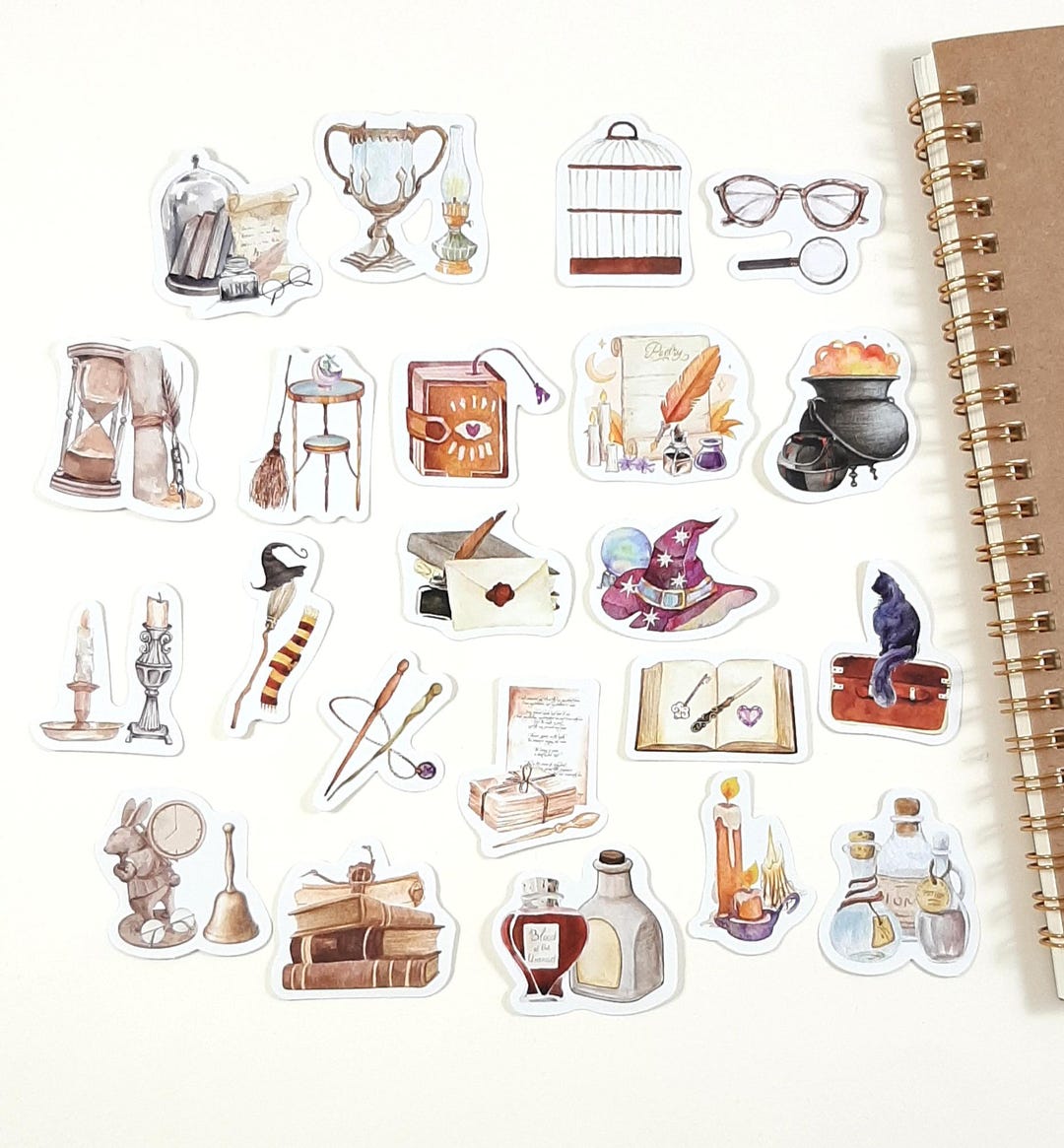 Wizard Stickers, Magic School Sticker Set, Wizard Study Stickers, Witch ...