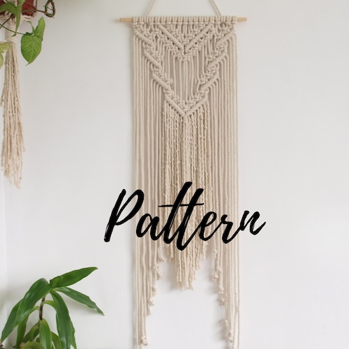 Tutorial PDF Pattern Instant Download DIY Macrame Wall Hanging | Etsy
