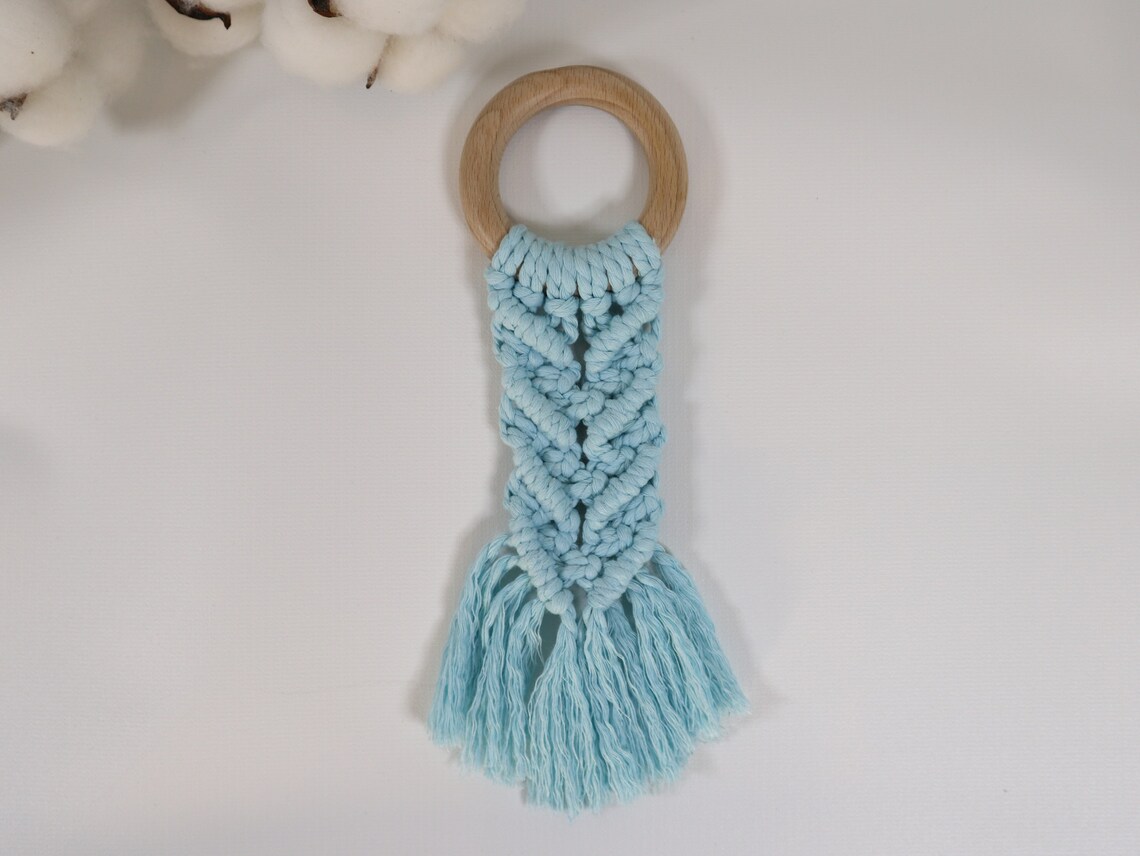 Macrame Baby Teether Pattern PDF Macrame DIY Baby Shower - Etsy