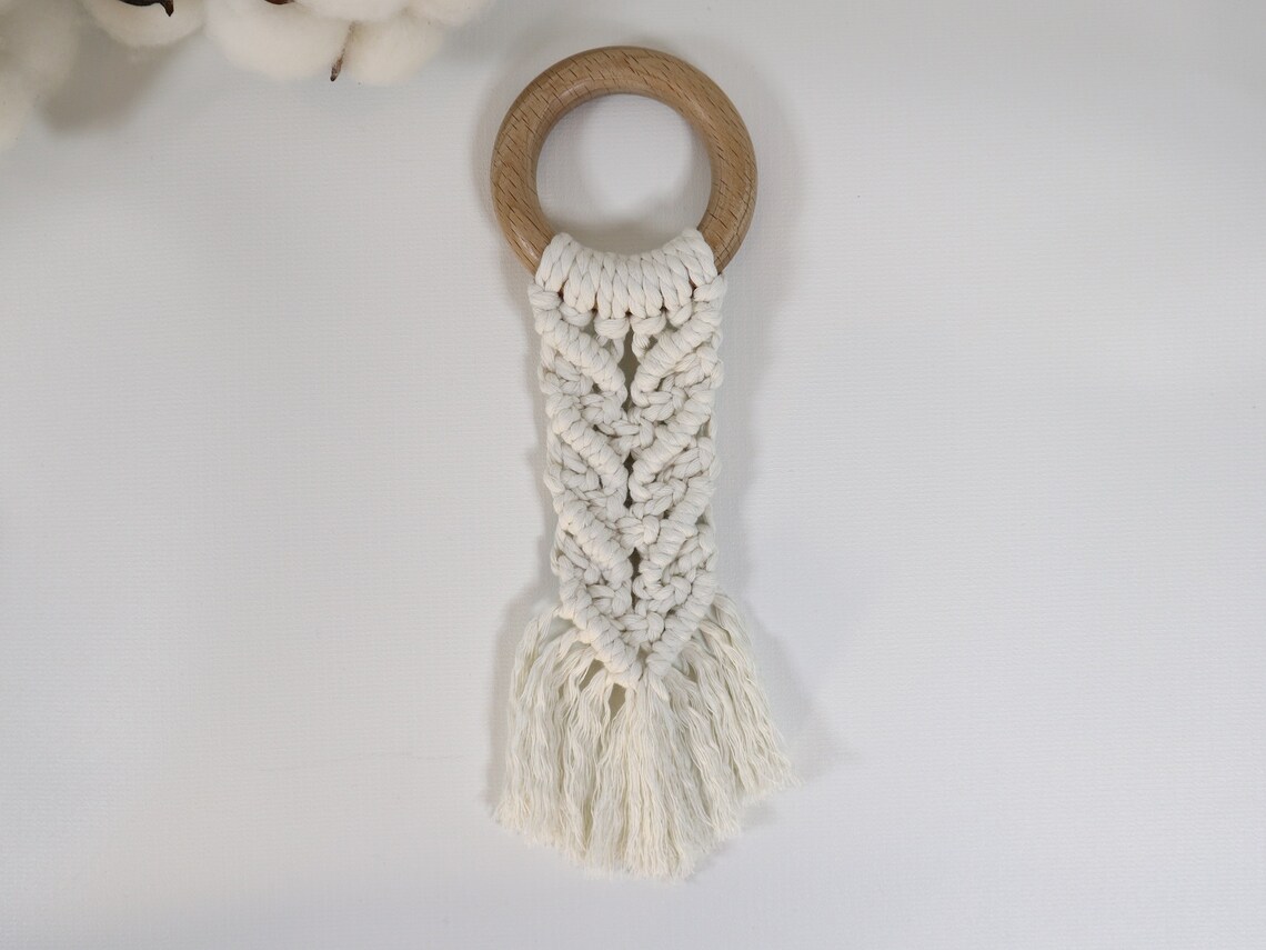 Macrame Baby Teether Pattern PDF Macrame DIY Baby Shower - Etsy
