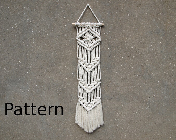 Macrame Pattern PDF Easy Macrame Pattern for Wall Hanging - Etsy