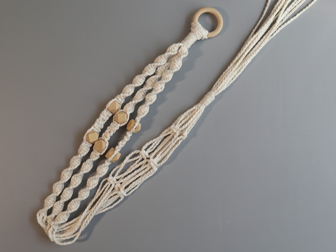 Macrame Plant Hanger Pattern With Beads (PDF) - Etsy