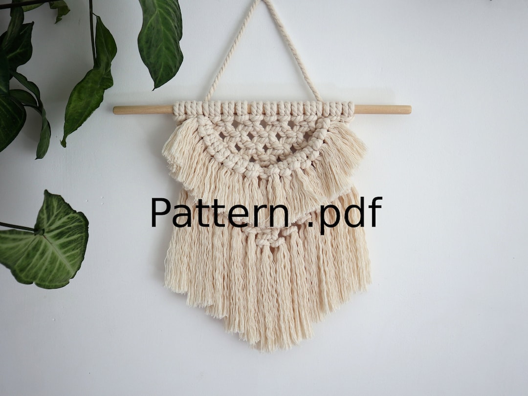 Small Macrame Wall Hanging Pattern PDF With Photos, Easy Beginner ...