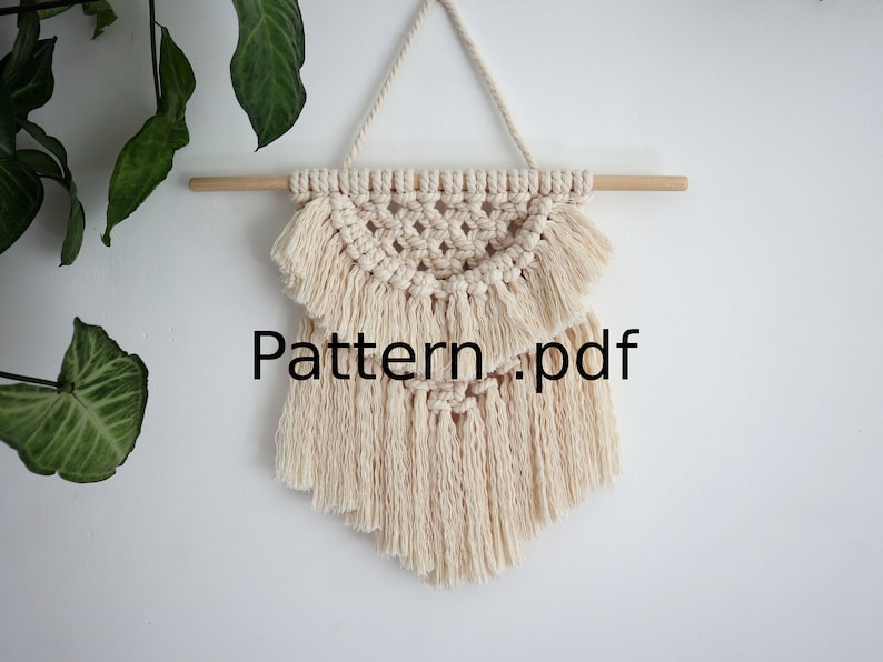 Small Macrame Wall Hanging Pattern PDF With Photos Easy - Etsy