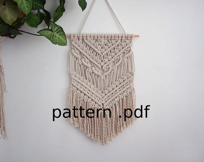 Macrame Pattern PDF Macrame Tutorial DIY Macrame Gift Written PDF With ...