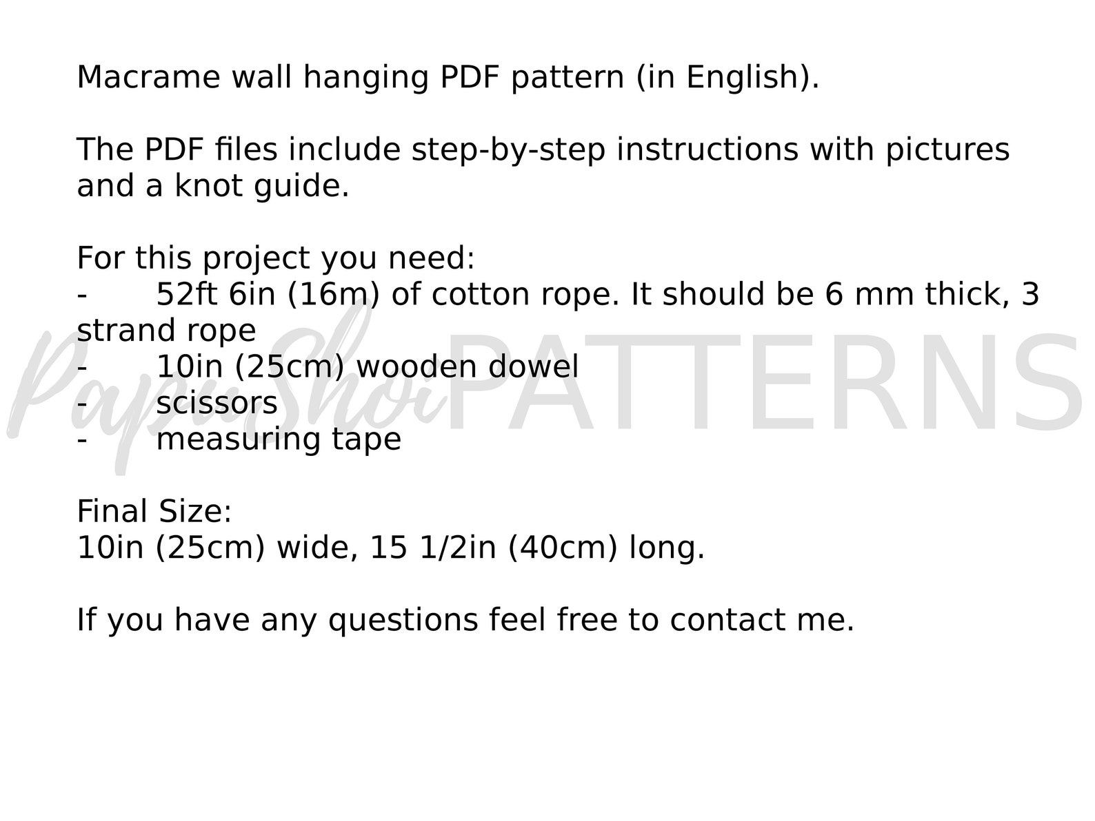 Small Macrame Wall Hanging Pattern With Photos, PDF DIY Beginner ...