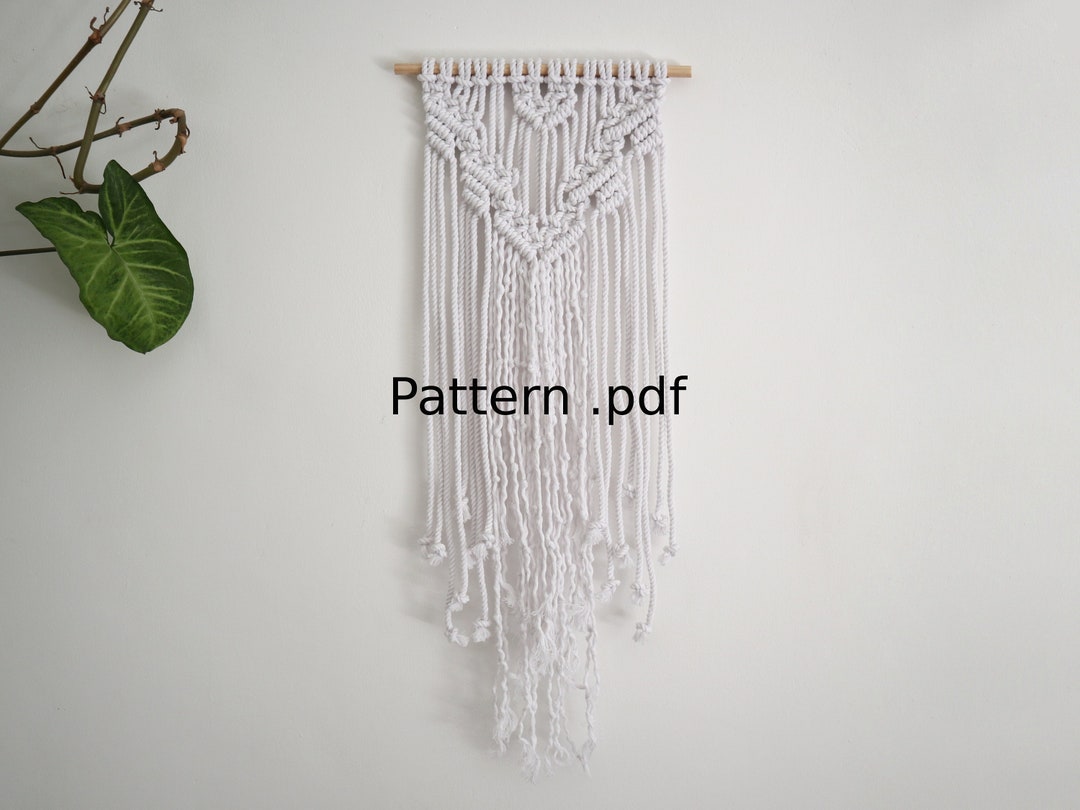 DIY Macrame Wall Hanging Pattern, Beginner Macrame Instruction - Etsy